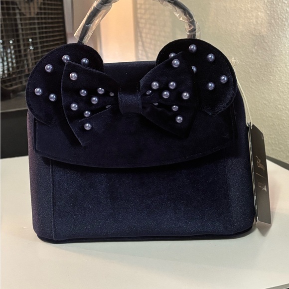 Loungefly | Bags | Disney Loungefly Navy Blue Velvet Bag With Pearl ...